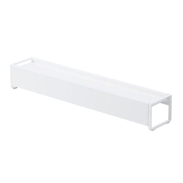 【JANコード】4903208035040【商品仕様】本体：スチール(粉体塗装）　【サイズ】商品サイズ（約）：W44.5〜82xD8xH7.2cm商品重量（約）：970g耐荷重（約）：3kg【メーカ】山崎実業【生産地】中国