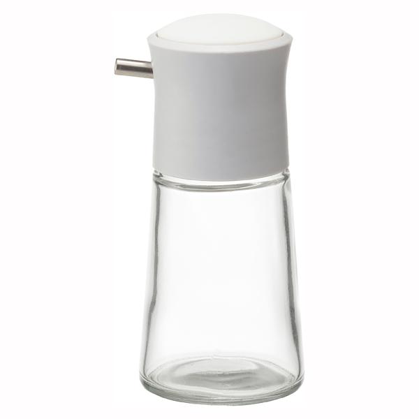 【JANコード】4971881154617【商品仕様】フタ：PP注ぎ口：ステンレス鋼シリコーンボタン・パッキン：シリコーンゴム本体：ソーダガラス【サイズ】商品サイズ：φ49.5×高さ113mm容量（約）：80ml【メーカ】リス【生産地】ベトナム