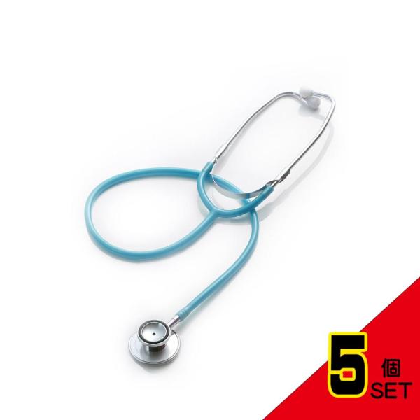 FOCAL(フォーカル) ダブルヘッド聴診器 FC-202 スカイブルー × 5点天然ゴムの接触により起こるラテックスアレルギーの心配がありません！ソフトイヤーチップの採用で、耳への負担が軽減！長時間でも痛みが少ない！●安心できる日本製！一...