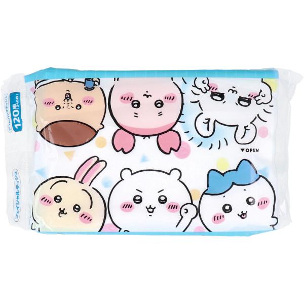 ちいかわ フェイシャルティシュ ソフトパックティシュ 240枚(120組)入パルプ100％製品です。外出先・車の中で。使い方いろいろ。 持ち運びにも便利なソフトパックティッシュです。●衛生に・屋外で・おさんぽに・車の中で。※吊り下げパーツは...