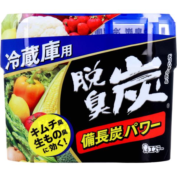 脱臭炭 冷蔵庫用 140g備長炭パワー。●冷蔵庫の気になるニオイを備長炭と活性炭の力でしっかり脱臭！●キムチ・ニンニク・生もののニオイに効く！●交換時期まる見え！ゼリー状の炭が小さくなったらお取り替えです。