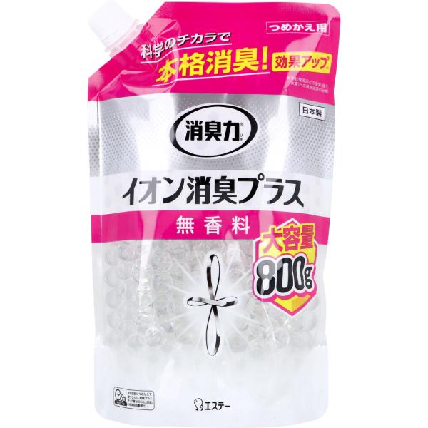消臭力 クリアビーズ イオン消臭プラス 無香料 詰替用 800g