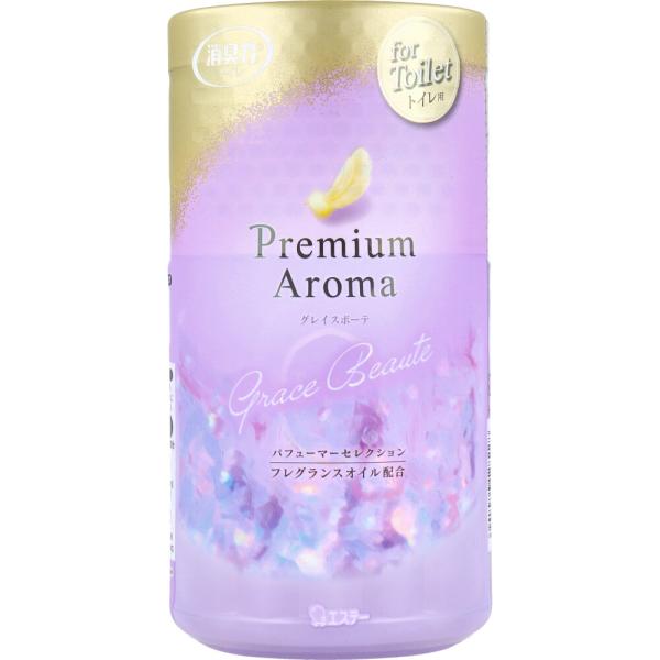 トイレの消臭力 プレミアムアロマ グレイスボーテ 400mLグローバルに活躍するパフューマーが厳選したフレグランスオイルを配合。●上質な香水調の香りが空間に広がります。●ナノパウダー(※)が悪臭をすばやく強力に吸着し、消臭。※ナノレベルの孔...