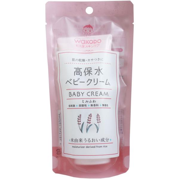 和光堂 ミルふわ 高保水ベビークリーム 顔・からだ用 70g 赤ちゃんのデリケートな肌を考えて水と油のバランスに着目したスキンケアです。 ●のびがよく、べたつかないクリームタイプ。 ●特に乾燥が気になる部分のポイントケアや全身使いに。 ●低...