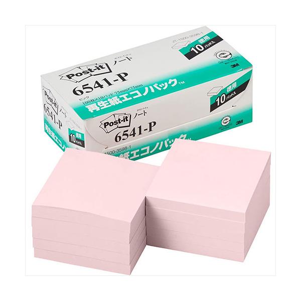 ポストイット 再生紙エコノパック ノート ピンク ポスト・イット,ノート