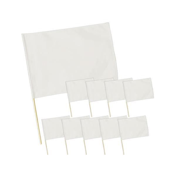 集団行動で映える大きなカラーフラッグ! 大旗,旗,フラッグ,カラー旗,カラーフラッグ,白,ホワイト,10本組,団体用,お得セット,運動会,体育祭,演技,ダンス,集団行動,イベント,手旗,幼稚園,保育園,学校,安い,応援,