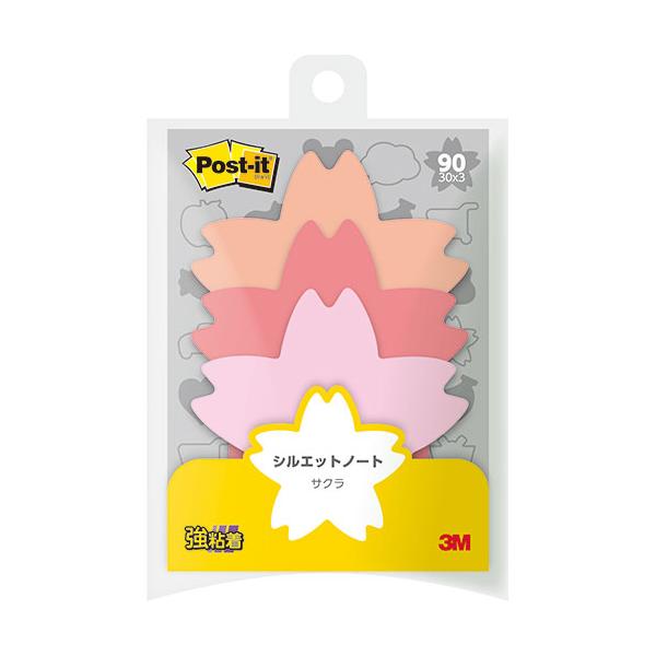 ポストイット シルエットノート 強粘着 サクラ ポスト・イット,シルエットノート