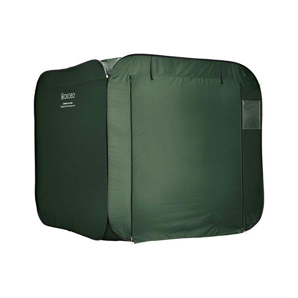 屋根が開く防災テント