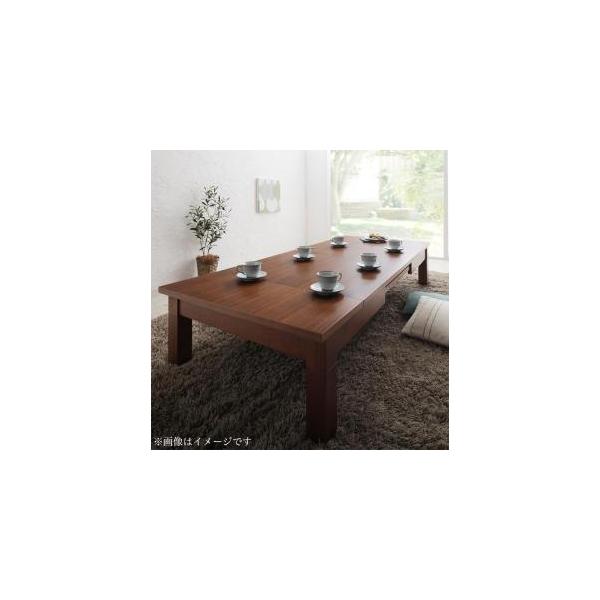 天然木ウォールナット材3段階伸長式こたつテーブル こたつテーブル単品 長方形(80×120〜180cm) 【ts120242】