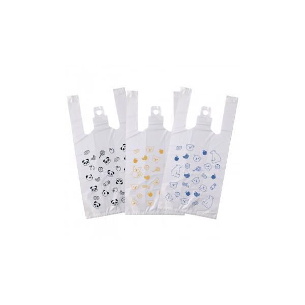 どうぶつ柄の手提げ袋(30枚×3柄) 貰ってうれしい・使って楽しい、可愛い手提げ袋。子供も喜ぶかわいいどうぶつ柄3種類をご用意しました。サトウキビ由来のバイオマスプラスチック25%を配合しており環境に優しい素材です。便利なフック穴・ミシン目...