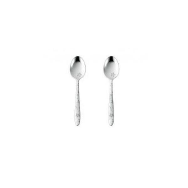 燕人の匠　桜吟(OUGIN)　デザートスプーン2P　ECTO-300 滑らかに磨き上げられた鏡面で、桜がデザインされているかわいいカトラリーです。 生産国:日本 素材・材質:18-8ステンレス鋼 商品サイズ:全長約17.8cm 仕様:食器洗...