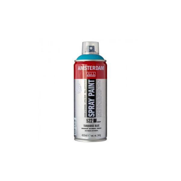 ターレンス　アムステルダム　スプレーペイント　400ml　ターコイズブルー　T1716-522　404790 筆跡もなく手軽に広い範囲がムラなく塗れて、スプレーペイント独特の嫌なにおいも少ないです。基底材を選ばず、色々な素材に使用可能!乾燥...