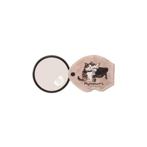 Manhattaner's マンハッタナーズ MAN ルーペ　1・071036 猫好きさん必見のオシャレなルーペ。 生産国:日本 素材・材質:プラスチック 商品サイズ:レンズ:Φ65mm 仕様:倍率:2.5倍(小玉4.0倍) アーティスティ...
