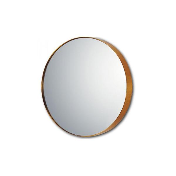 ユーパワー スリムライン ミラー ラウンドL(アンティークゴールド) SM-10033 スリムで奥行の深いMDF製のフレームで仕上げた、モダンな壁掛用ミラーです。 生産国:中国 素材・材質:MDF(木製繊維板)、ミラー 商品サイズ:W50....