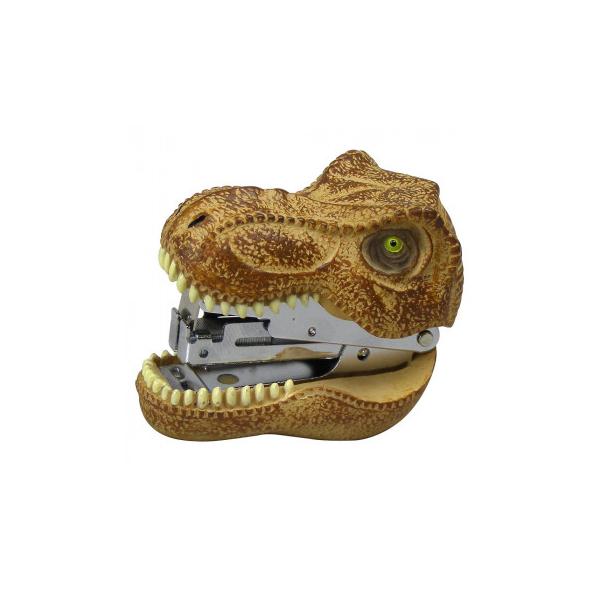 Motif. DINOSAUR ステープラー ティラノサウルス SR-4071 肉食恐竜「ティラノサウルス」の頭部をモチーフにしたステープラー。 生産国:中国 素材・材質:レジン・スチール 商品サイズ:幅3.5×奥行6.5×高さ5cm 仕様...