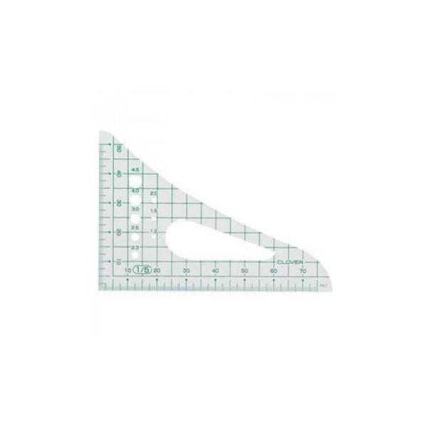 方眼三角縮尺 1/5 25-016 ボタン記号用の丸穴や外角を利用して、縮尺製図の直線部を測ったり、曲線をきれいに描くのにおすすめです。製図しやすい透明色、方眼入り。 生産国:日本 商品サイズ:本体:110×160×厚さ1mm 製図づくりに...