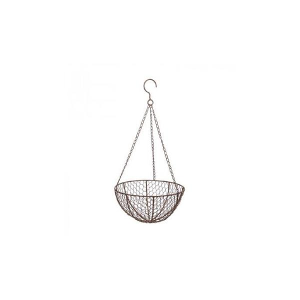 ハンギングバスケット 63430 ぶら下げて使えるフック付きのバスケット。デッドスペースの活用や、植物などの飾りつけにおすすめです。 生産国:中国 素材・材質:アイアン 商品サイズ:φ26×H53(13)cm 小物の収納に便利なバスケット!...