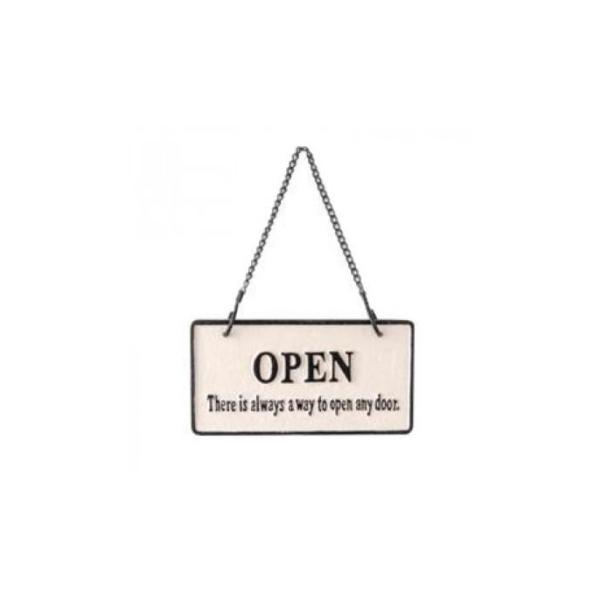アイアンプレート OPEN＆CLOSED 63422 裏と表にそれぞれ「OPEN」と「CLOSE」の文字が入っています。自宅や店舗のディスプレイとして便利なアイテム。 生産国:中国 素材・材質:キャストアイアン、アイアン 商品サイズ:W21...