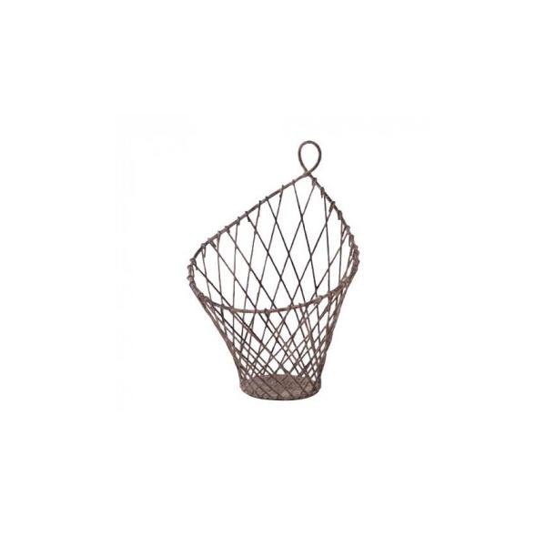 62696 ウォールハンギングバスケットL 植木鉢やガーデニング用品などを入れて、お庭に置いたり吊るしたりするだけで、おしゃれな空間が出来上がります。 生産国:中国 素材・材質:アイアン 商品サイズ:W22.5×D20.5×H30.5(13...