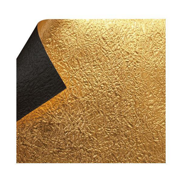 もみ金箔両面和紙 単色 25.5×36cm 黒 10枚入 UM-5K 1 セット 片面がもみ金箔仕様になっており、ゴージャスな見た目の和紙です。 生産国:日本 工作や飾りつけなどに。 キーワード【楽器 手芸 コレクション 画材 アート用品 ...