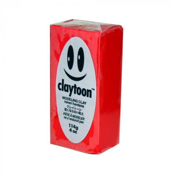 MODELING CLAY(モデリングクレイ)　claytoon(クレイトーン)　カラー油粘土　レッド　1/4bar(1/4Pound)　6個セット 色の種類が非常に多く、またそれらの色を混ぜることも容易にできるので、思い通りの色の作品を作...