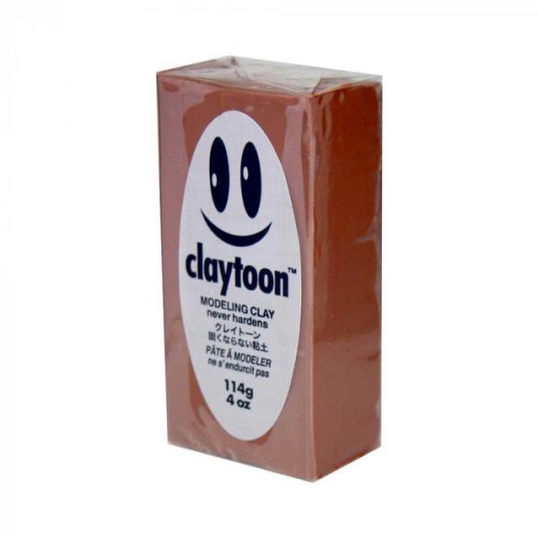 MODELING CLAY(モデリングクレイ)　claytoon(クレイトーン)　カラー油粘土　ブラウン　1/4bar(1/4Pound)　6個セット 色の種類が非常に多く、またそれらの色を混ぜることも容易にできるので、思い通りの色の作品を...