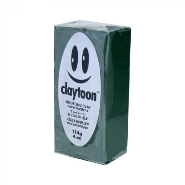 MODELING CLAY(モデリングクレイ)　claytoon(クレイトーン)　カラー油粘土　ダークグリーン　1/4bar(1/4Pound)　6個セット 色の種類が非常に多く、またそれらの色を混ぜることも容易にできるので、思い通りの色の...