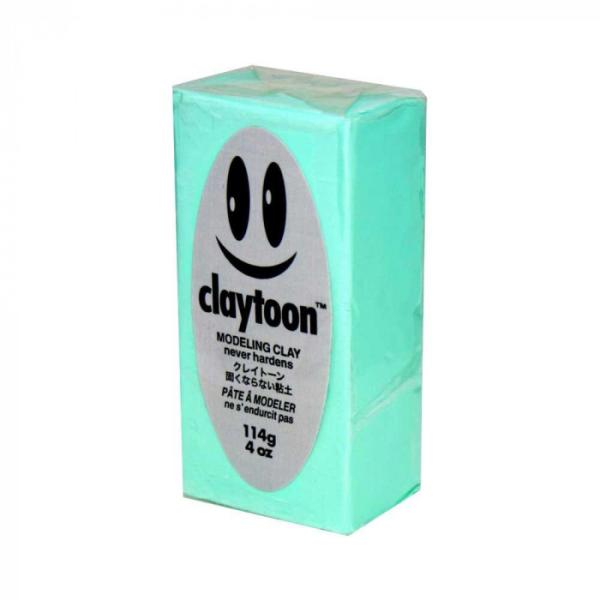 MODELING CLAY(モデリングクレイ)　claytoon(クレイトーン)　カラー油粘土　ミント　1/4bar(1/4Pound)　6個セット 色の種類が非常に多く、またそれらの色を混ぜることも容易にできるので、思い通りの色の作品を作...