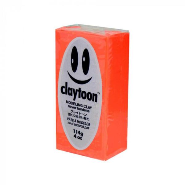 MODELING CLAY(モデリングクレイ)　claytoon(クレイトーン)　カラー油粘土　ネオンレッド　1/4bar(1/4Pound)　6個セット 色の種類が非常に多く、またそれらの色を混ぜることも容易にできるので、思い通りの色の作...