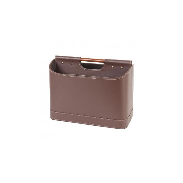 茶谷産業　Supplement　マガジンラック　840-570 雑誌や新聞を手軽に収納できます。もち手つきなので、掃除のときなどのちょっとした移動にも便利です。 生産国:中国 素材・材質:合成皮革(PU)、天然木他 商品サイズ:高さ255×...