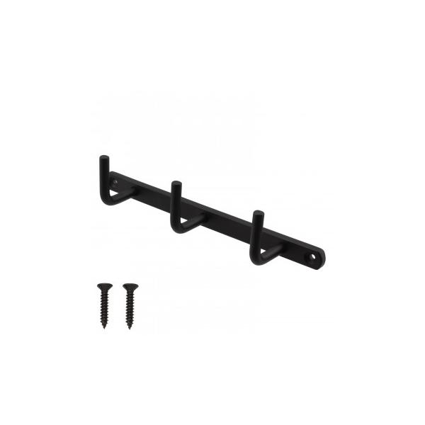 スタイリッシュ 3連ラインフック 58646 ネジで取り付けるフックです。 生産国:中国 素材・材質:鉄 壁掛け収納などに。 キーワード【家具 インテリア インテリア雑貨 整理用品 小物入れ ウォールフック】