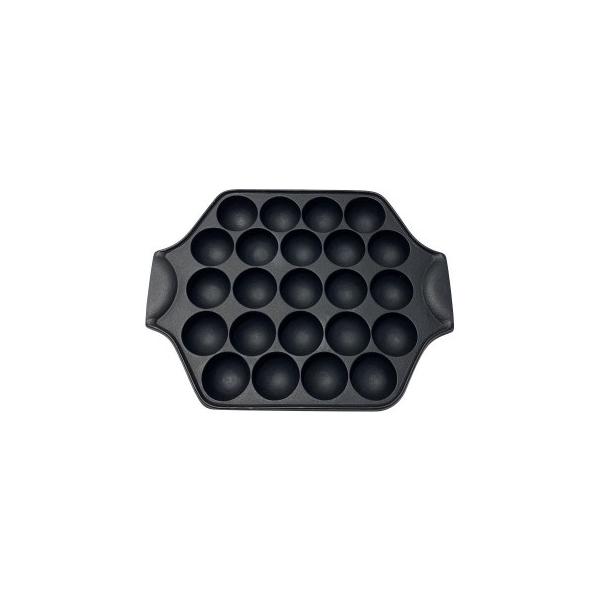 岩鋳　南部鉄器　たこ焼23穴　IH対応 24025 丸くふっくらとしたたこ焼きが出来上がります。 生産国:日本 素材・材質:鋳鉄(シリコン焼付塗装) 商品サイズ:28.5×22.5×H3cm、内径20.5×20.5×D4cm 重量:約2.8...