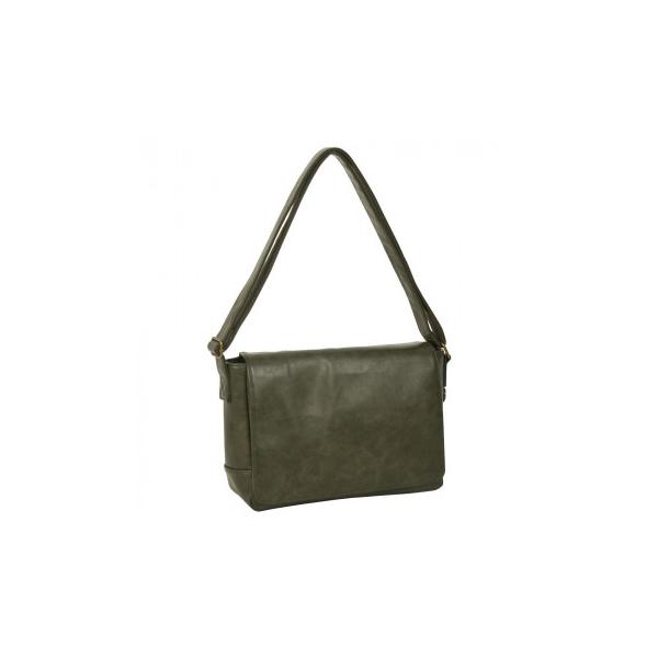 Rename custom ショルダーバッグ カーキ RSG60029-KH-F 程良いシボ感のある生地を使用し、まるで本革バッグのようなクオリティを実現しました。かぶせつきのメッセンジャーバッグタイプで、本体収納はZIP式のため自転車やバ...