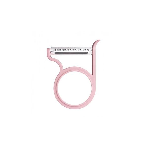 leye(レイエ) 軽い力でスーッと切れるフルーツピーラー ピンク LS1576 手のひら感覚で使えるコンパクトなピーラー。柔らかいフルーツの皮もスルッと?けるソフト刃(波刃)です。刃物産地の燕三条職人が作るこだわりの刃は軽い力でスムーズに...