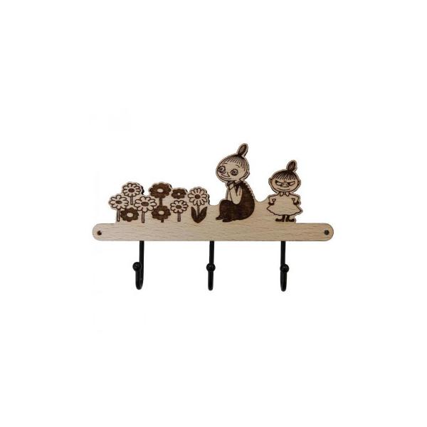 MOOMIN ムーミン 木製キーハンガー リトルミイ＆ミムラ KC-5220 あたたかみのあるデザインの木製キーハンガーです。裏面にマグネットがついています。 生産国:日本 素材・材質:本体:ブナ、スチール、マグネット 商品サイズ:W13....