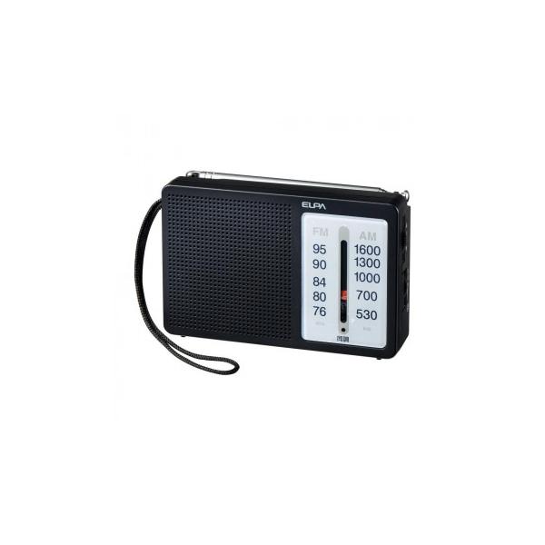 ELPA AM/FM電池長持ちラジオ 横型 ER-C86F 長時間の使用や防災用常備ラジオとしても最適です。快適音質の50mm大型スピーカーです。選局ダイヤルを回してラジオを受信すると「同調ランプ」が点灯します。 生産国:中国 商品サイズ:...