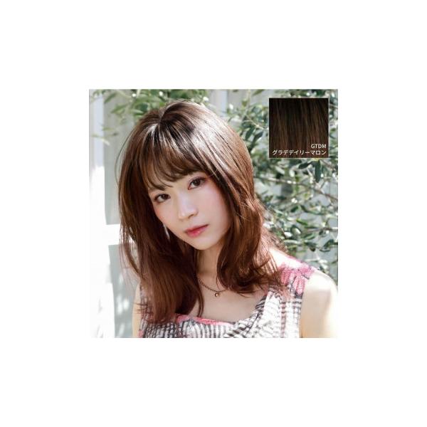 プリシラ つむじ前髪ウィッグ ナチュラルぱっつんバングス 耐熱 グラデデイリーマロン TFX-104-GTDM イメチェンを楽しんだり、前髪のボリュームアップ、気になる分け目や頭頂部の白髪をカバーすることも可能です!地毛とまとめてヘアアレン...