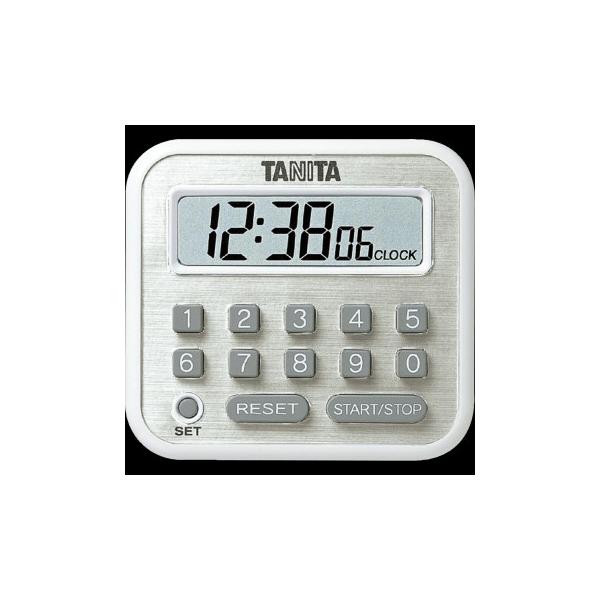 TANITA タニタ 長時間タイマー TD-375 ホワイト 最大100時間まで計測可能な長時間タイマーです。10キー方式でセットしやすく、マグネット・スタンド付き。カウントダウンの他、カウントアップも可能で、研究や実験に最適です。 生産国...