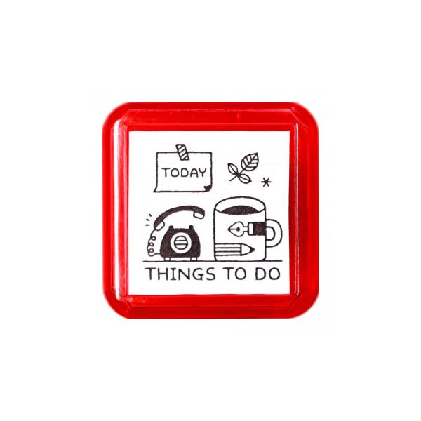 eric浸透印　THINGS TO DO　eric-stamp-06 スタンプ台不要のインク付きスタンプです。スケジュール帳やノート等を可愛らしくデコレーションできます。手作りカード作成や付箋にもおすすめです。 生産国:日本 素材・材質:P...