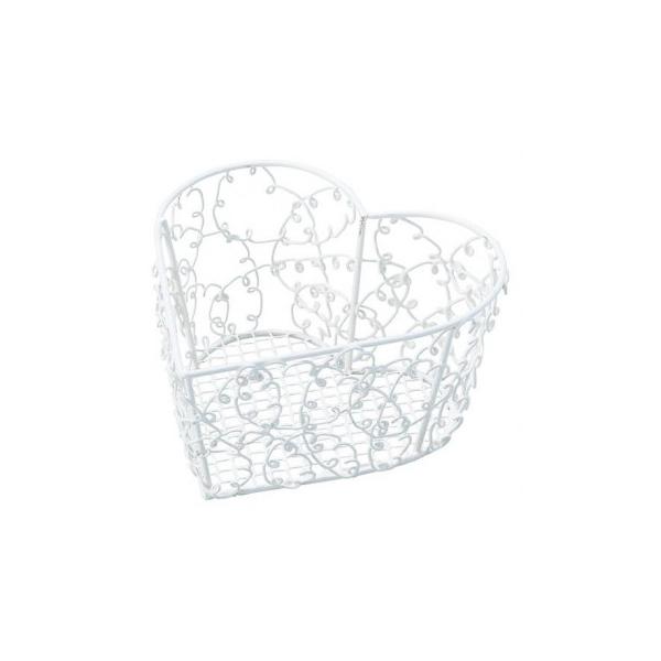 ワイヤーバスケット ハート型 ホワイト 89-75WH 可愛いハート型のワイヤーバスケットです。 生産国:中国 素材・材質:ワイヤー 商品サイズ:W13.5×D14×H7cm 仕様:カラー:ホワイト おすすめ キーワード【家具 インテリア ...