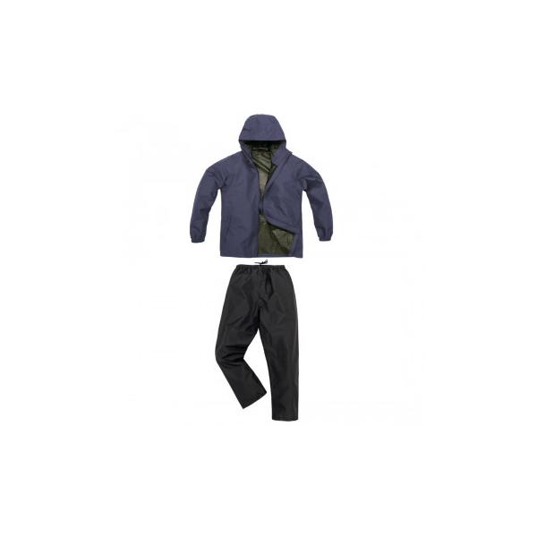 弘進ゴム　　B-1000 LIGHTレインスーツ ネイビー  S  H1000BA 軽さと肌触りに優れる、「ストームバスター」LIGHTレインスーツ。肌触りの良いポリエステル生地を表地に採用し、快適な着心地を実現。耐水圧は10000mmH2...