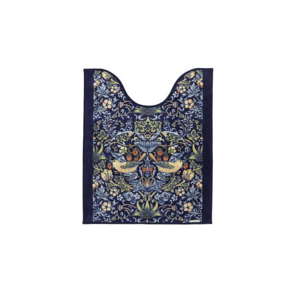 Morris Design Studio イチゴドロボウ トイレマット  80×65Vcm FT1702A B ブルー 時代を超えて愛されるウィリアム・モリスの代表作の一つで、モリスの別荘である「ケルムスコット・マナー」でいちごをついばむツ...