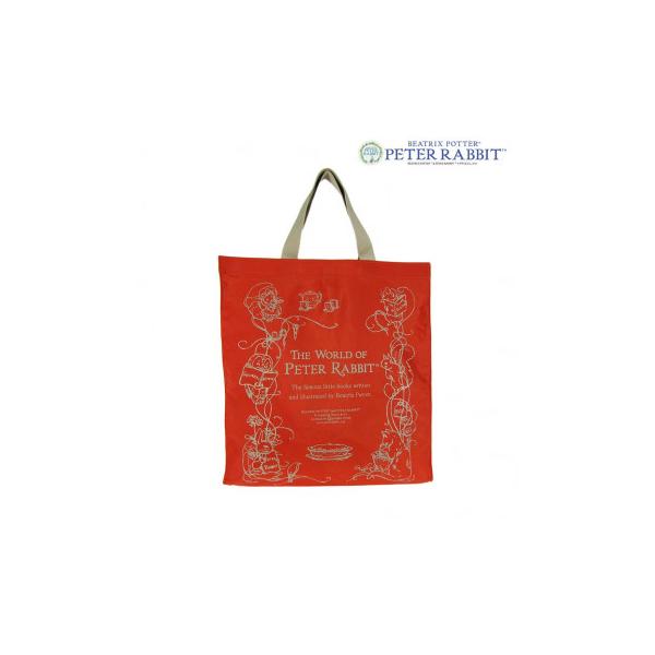 優美社　0647-00　 （ピーターラビット(TM)） スクエア型トートバッグ(M)  オレンジ ショッピングや、外出用のサブバッグとして人気があるトートバッグです。使い勝手の良いA4対応サイズです。ピーターはもちろん、人気のキャラクターも...