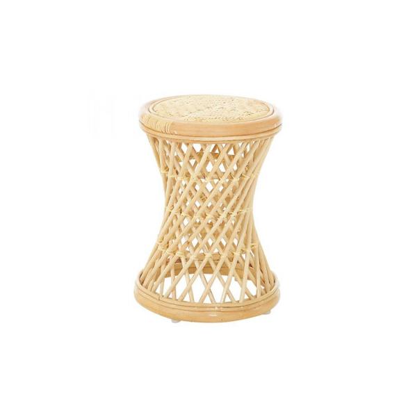 スツール　C4141N 螺旋状に組み上げたシンプルながらもクラシックな息づかいを感じるデザインで、様々な場所になじみ易い、自然な風合いのラタン製スツールです。座面は職人手編みの籐アジロ編み仕上げなので、丈夫で程良い弾力があります。温泉旅館や...