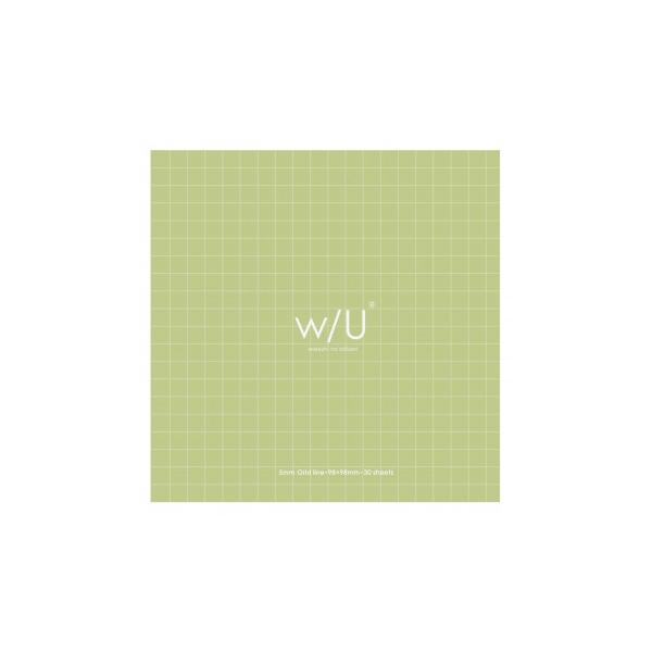 ナカバヤシ　WU/ノート付箋　スクエア/ピスタチオグリーン　WU-FSTN-S-G 表紙付きで汚れにくく、持ち運びに便利な付箋。表紙の色に合わせた本文は約5mm方眼罫30枚。大きめスクエアサイズでたっぷり記入できます。 生産国:日本 素材・...