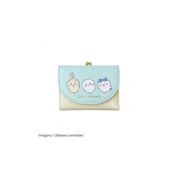 ちいかわ 口金財布 ミント CHI2-2 蓋を開けた部分と後ろには、ハチワレが描いた似顔絵の型押し柄が入っています。 生産国:中国 素材・材質:合成皮革 商品サイズ:W106×H77×D30mm 重量:131g 仕様:(c)nagano/c...