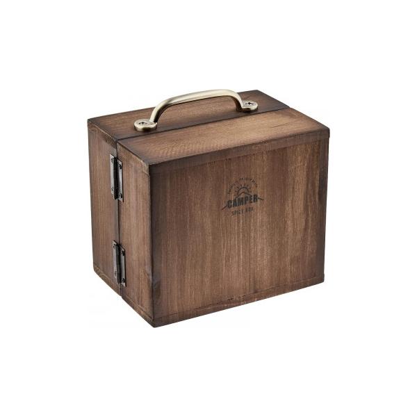 CAMPER スパイスボックス (S) BROWN A444BR スパイスをおしゃれに収納・持ち運びできます。小さなボトルが約8本収納できます。 生産国:中国 素材・材質:木材 商品サイズ:長さ18×幅13×高さ15.5cm 重量:610g...