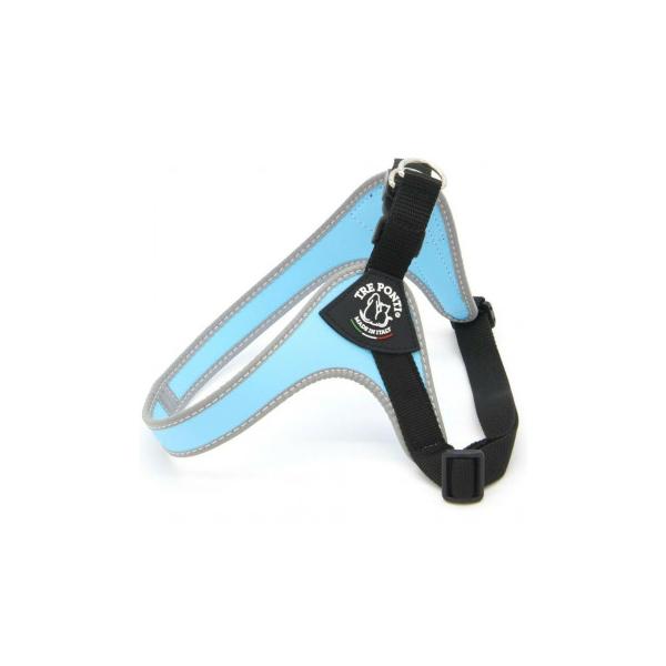 （ペット） TRE PONTI フィッビア　アジャスタブルタイプ　リフレクティブ スカイブルー 2.5号 LTP120 犬種の体型に合わせて胴回り部分の調節が可能なハーネスです。背中のバックルは簡単に着脱可能で、毎日の散歩やドッグラン、アジ...