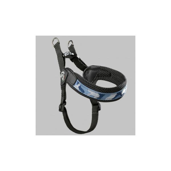 （ペット） TRE PONTI フィッビア　アジャスタブルタイプ　ペニーコレクション ブルーカモ 3号 LTP127 犬種の体型に合わせて胴回り部分の調節が可能なハーネスです。背中のバックルは簡単に着脱可能で、毎日の散歩やドッグラン、アジリ...