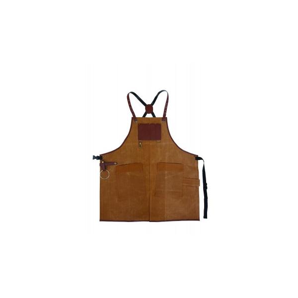 村田屋産業 ヴィルワークエプロン CAMEL 8580 背中が×印になっており、バックルで留めるタイプなっているので簡単に着れてズレにくい。大きめポケットでツールなど入れるのにも便利です。金具やカラビナに鍵などを引っ掛けることもできます。 ...